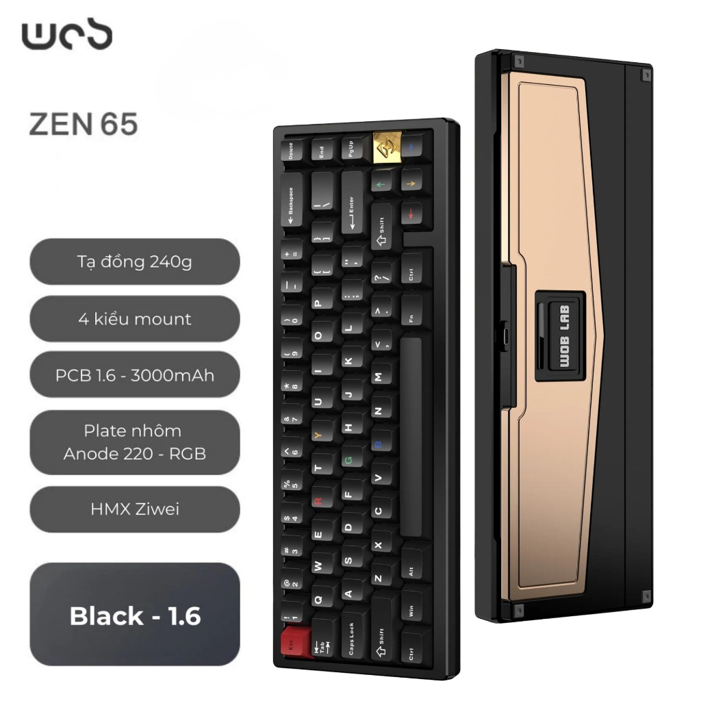 Bàn Phím Cơ Zen65 WOB Limited | PCB 1.6mm – Plate Nhôm – RGB – Kết Nối ...