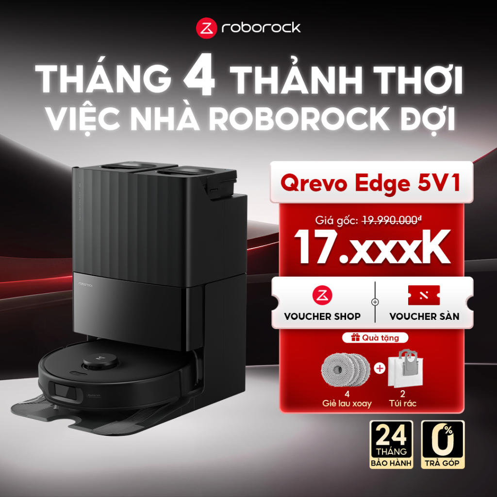 [QUÀ TẶNG] Roborock Qrevo Edge 5V1 robot hút bụi lau nhà | Giặt sấy giẻ ...