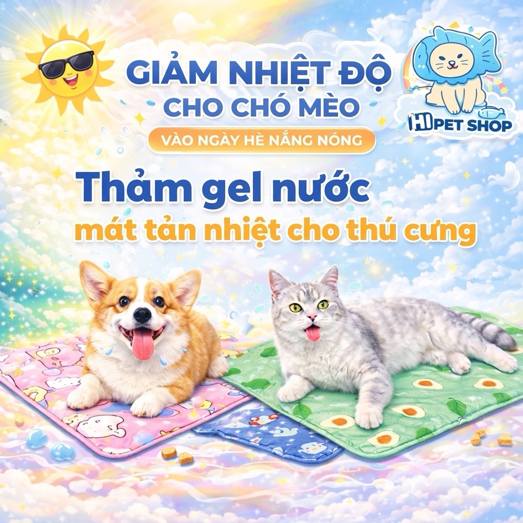THẢM TẢN NHIỆT CHO CHÓ MÈO HIPET SHOP - THẢM MÁT CHO THÚ CƯNG, NHIỀU ...