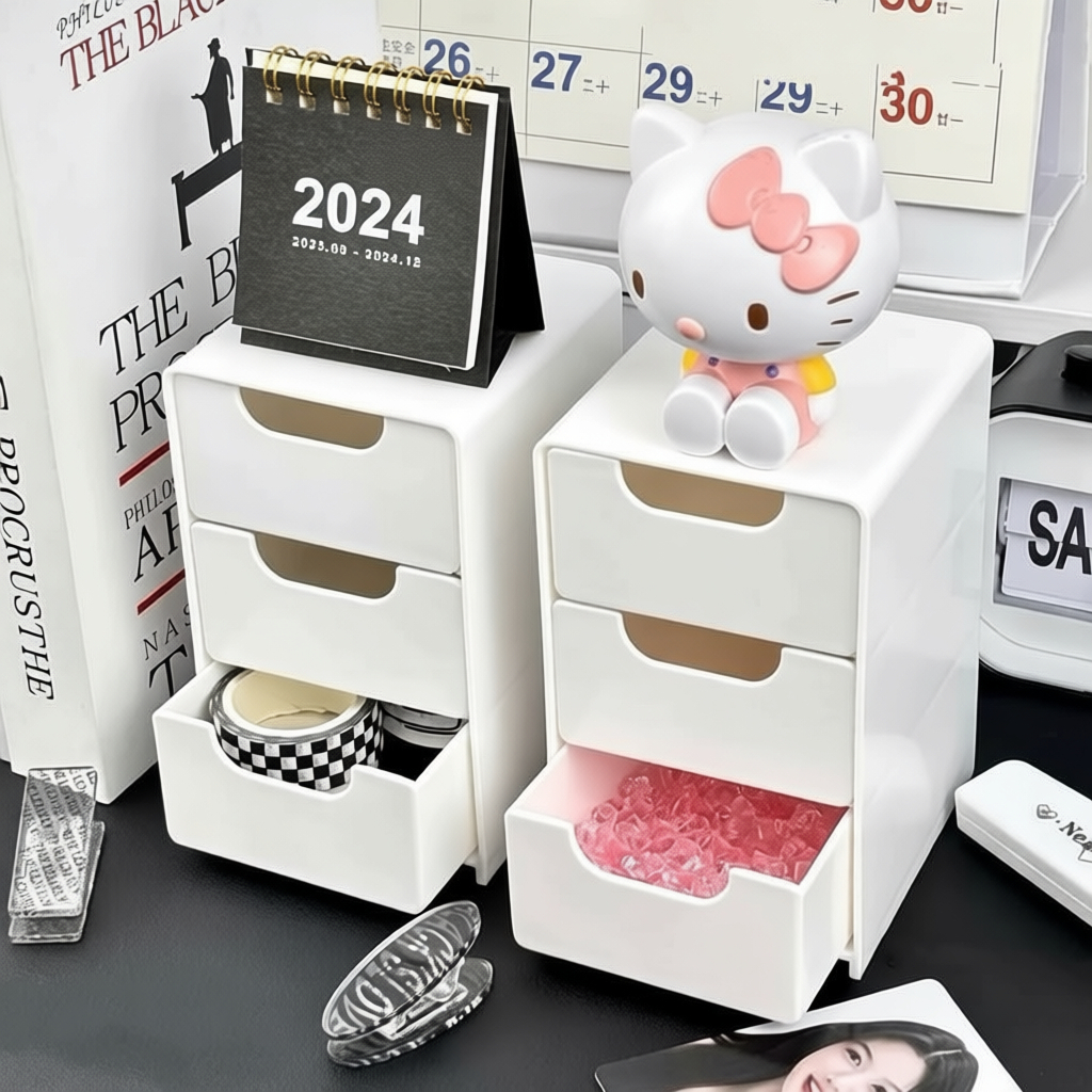 Tủ Mini 3 Ngăn Kéo Muji Dupe Xinh Xắn Trang Trí Bàn Học ( Kích Thước ...