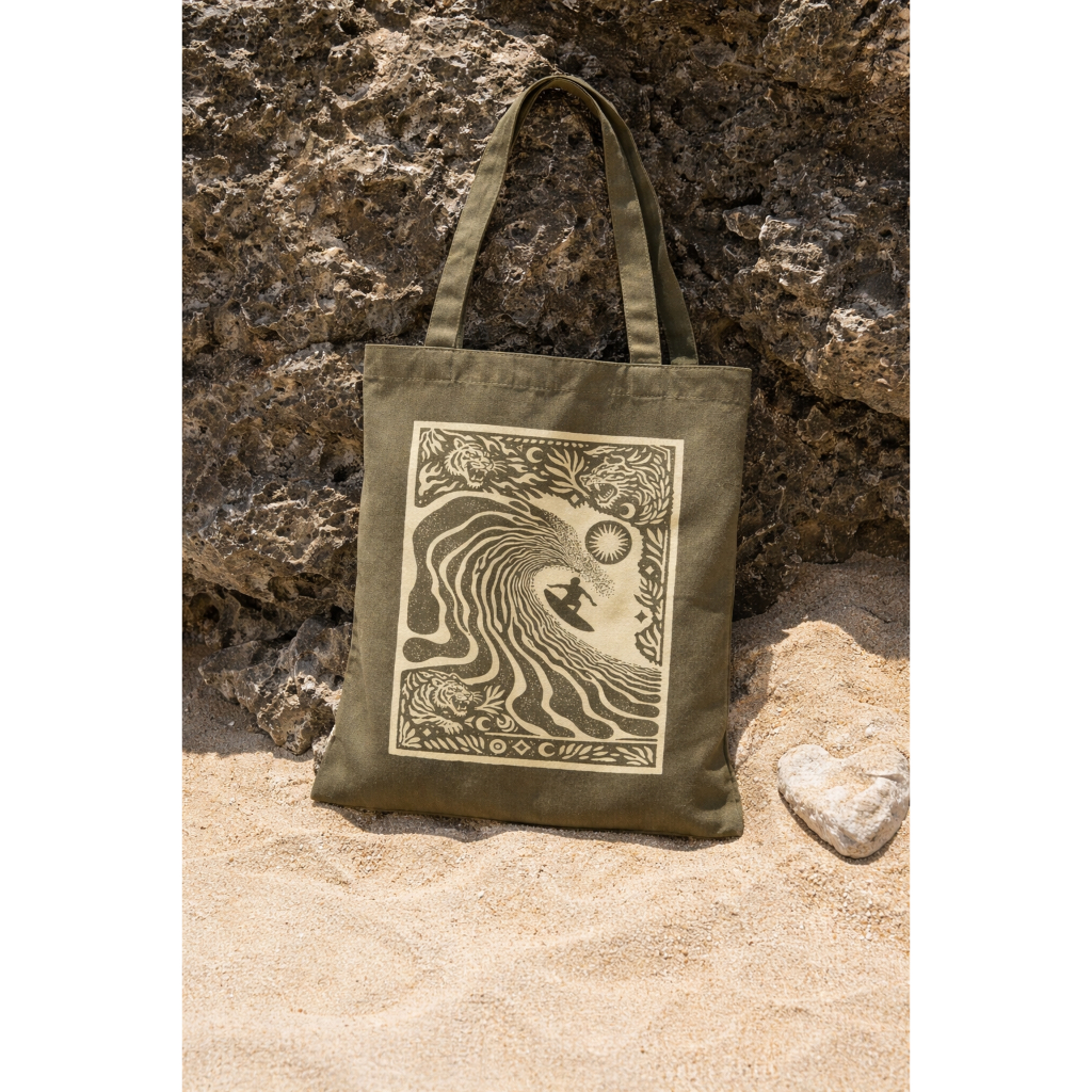 Túi Tote Vải Canvas Summer Club | Spirit Waves | Shopee Việt Nam