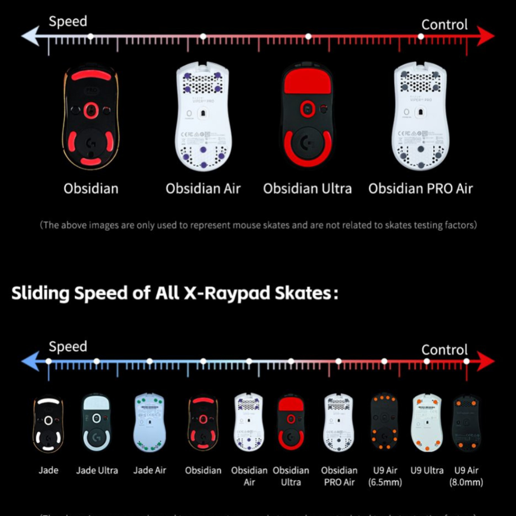 Mouse Feet X-RAYPAD Obsidian Control | QMTECH STORE | Shopee Việt Nam