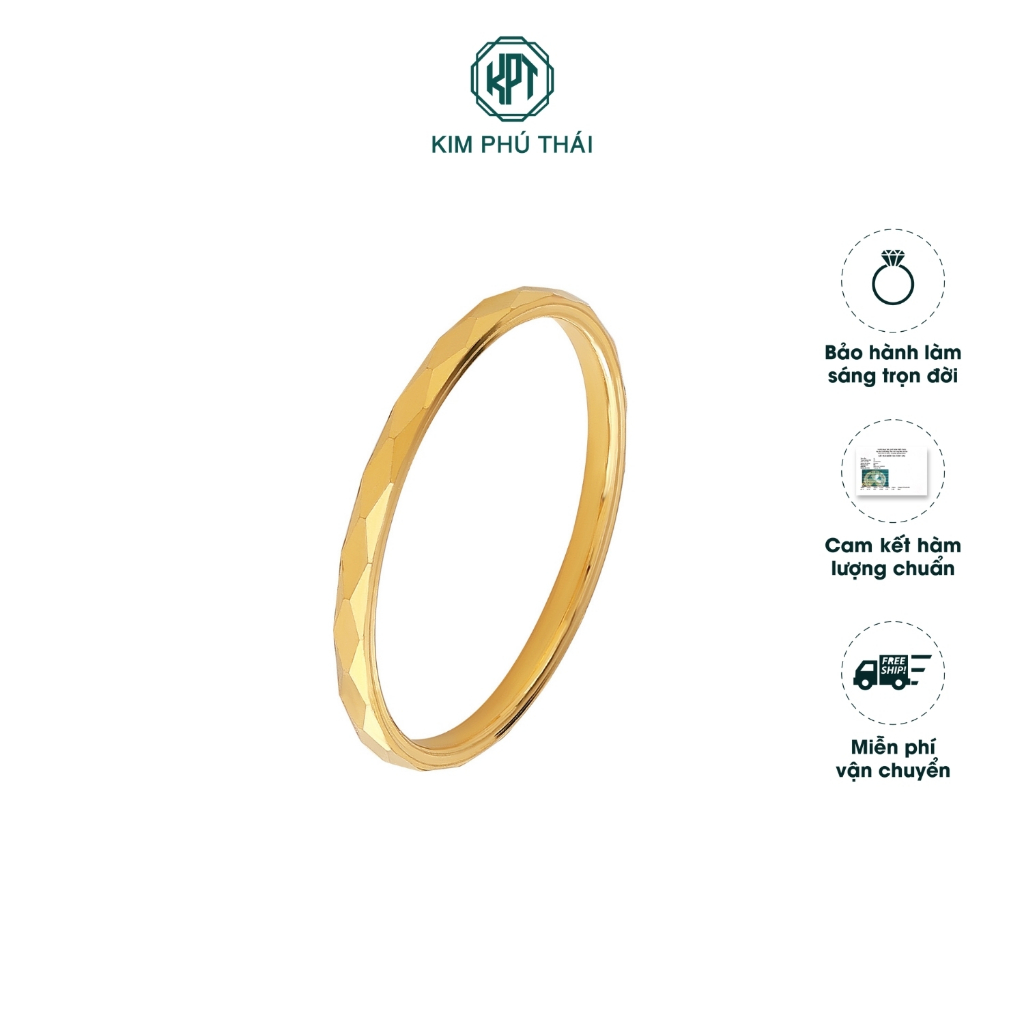 Nhẫn Nữ KIM PHÚ THÁI Vàng 24K Thiết Kế Caro Phay Tinh Xảo Thanh Lịch ...