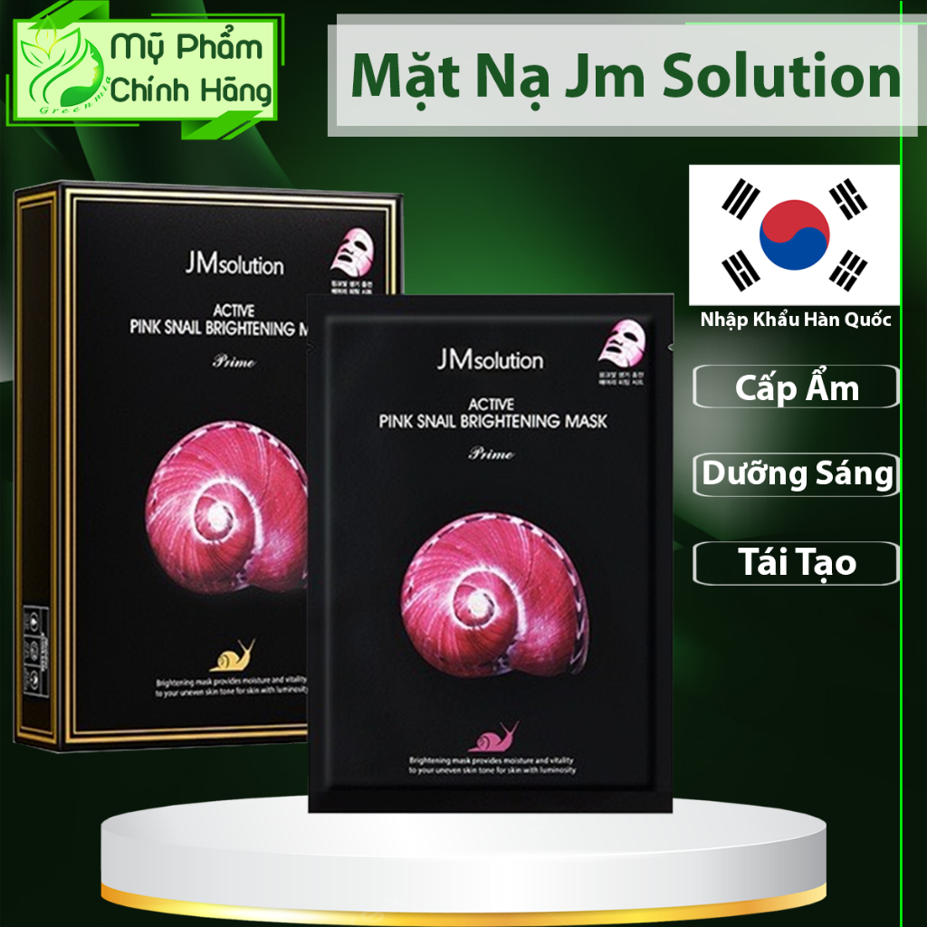 Mặt Nạ JM Solution Ốc Sên Hồng Active Pink Snail [HỘP 10 MIẾNG] Chống ...