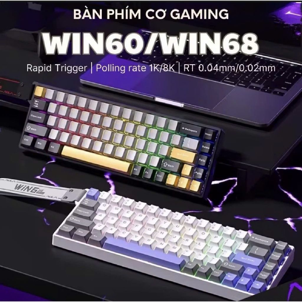 ( TỔNG HỢP - RAPID TRIGGER ) BÀN PHÍM CƠ - AULA WIN 60 He / WIN 68 He ...