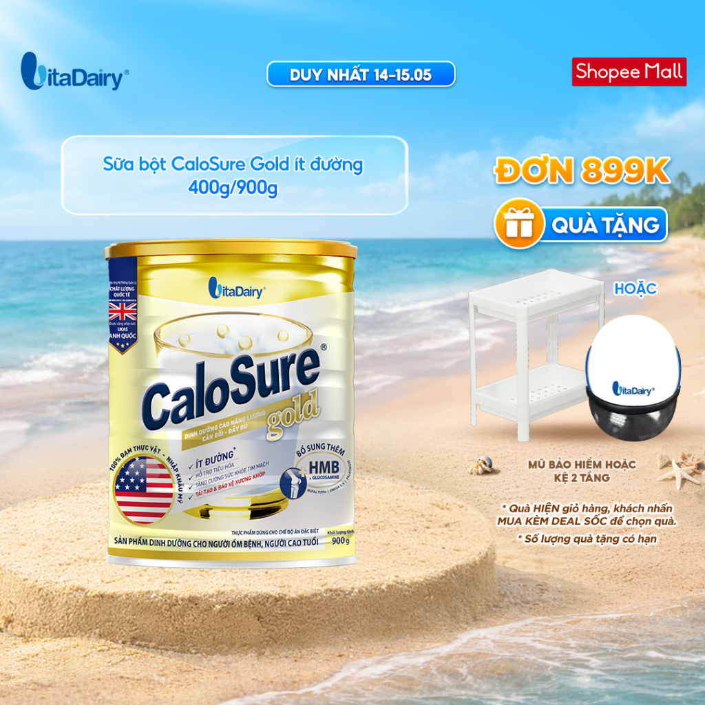 Sữa bột CaloSure Gold ít đường - Bổ sung năng lượng, giúp tiêu hoá khoẻ ...