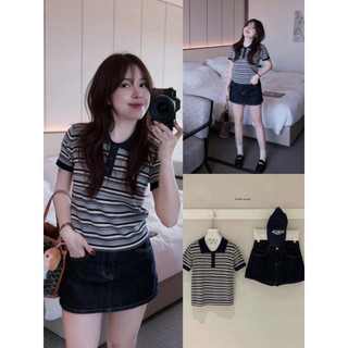 MIN BOUTIQUE ( KÈM ẢNH THẬT ) Áo WGWE 9191 Polo Kẻ Ngang Áo Mongtogi Kẻ ...