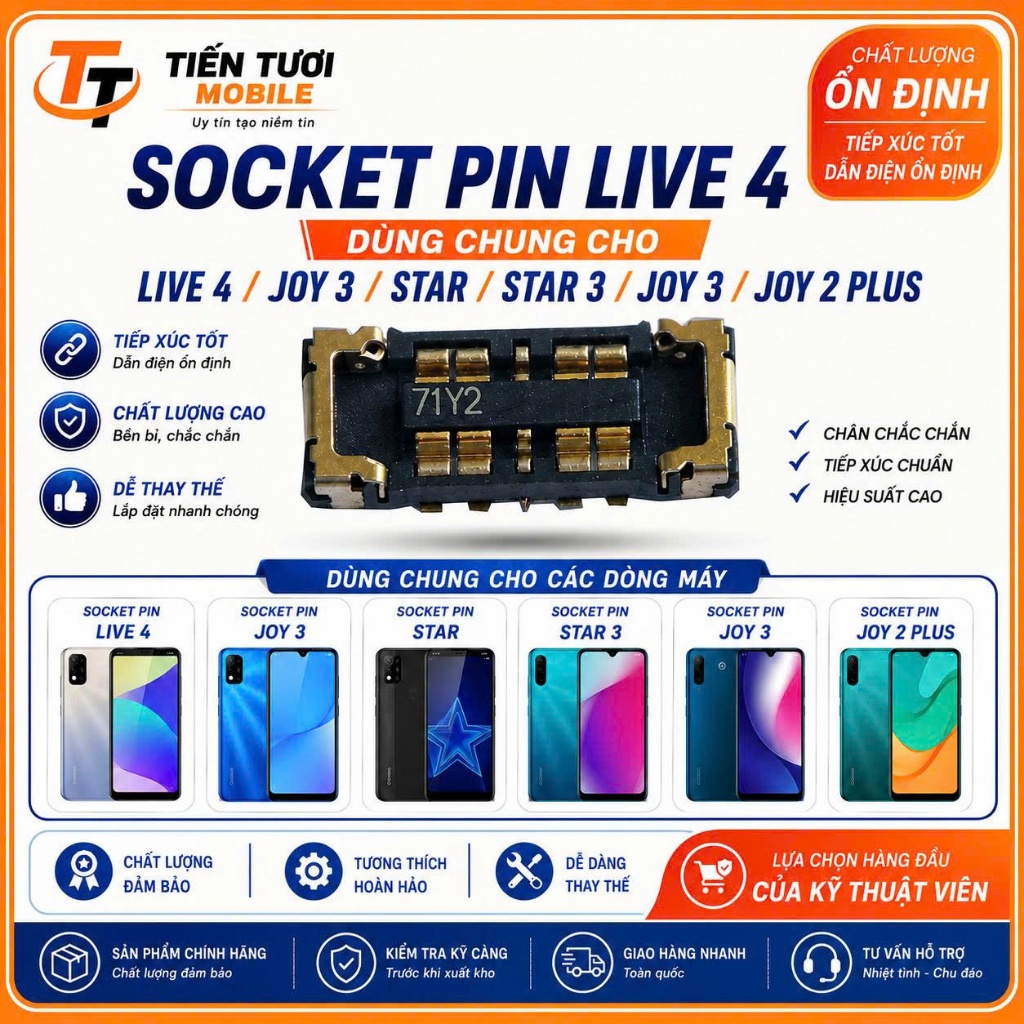 socket Pin Live 4/Joy 3 /Star/Star 3/joy 3/Joy 2 plus dùng chung ...