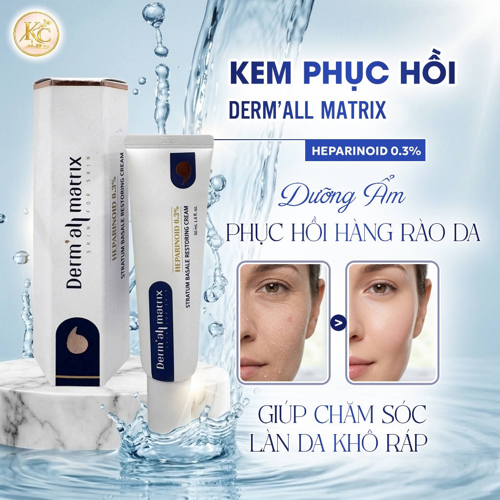 Kem Phục Hồi Derm’all Matrix Heparinoid 0.3% Stratum Basale Restoring ...