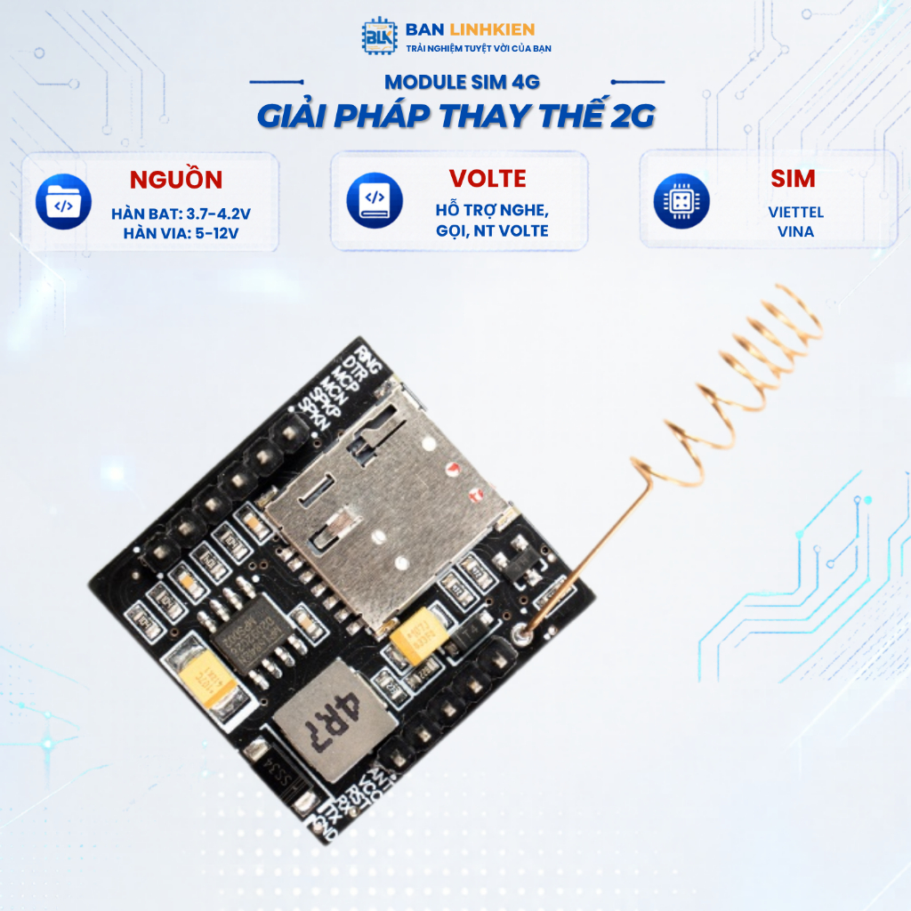 Module SIM 4G A7680C SIMCOM Banlinhkien thay thế module sm 800L [Đã Hàn ...