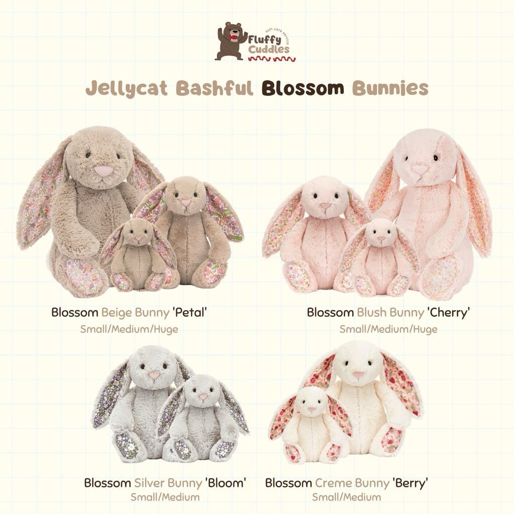 [Chính hãng] Jellycat Bashful Blossom Bunnies | Thỏ Jellycat tai dài ...