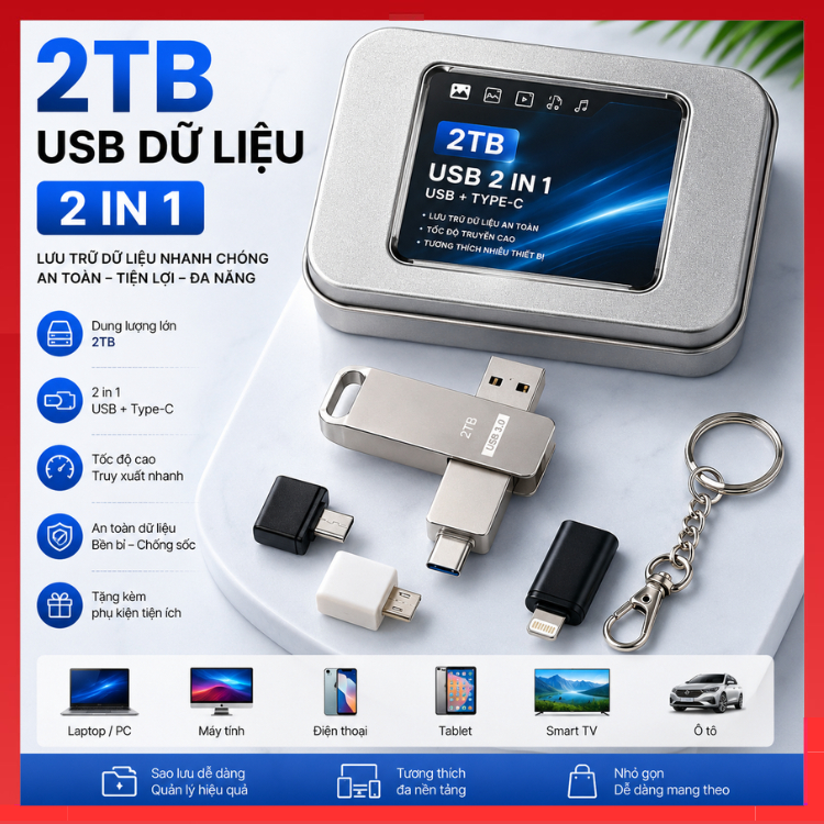 USB Ổ đĩa Flash 3IN1 OTG chống nước mới Type-C Điện thoại thông minh ...