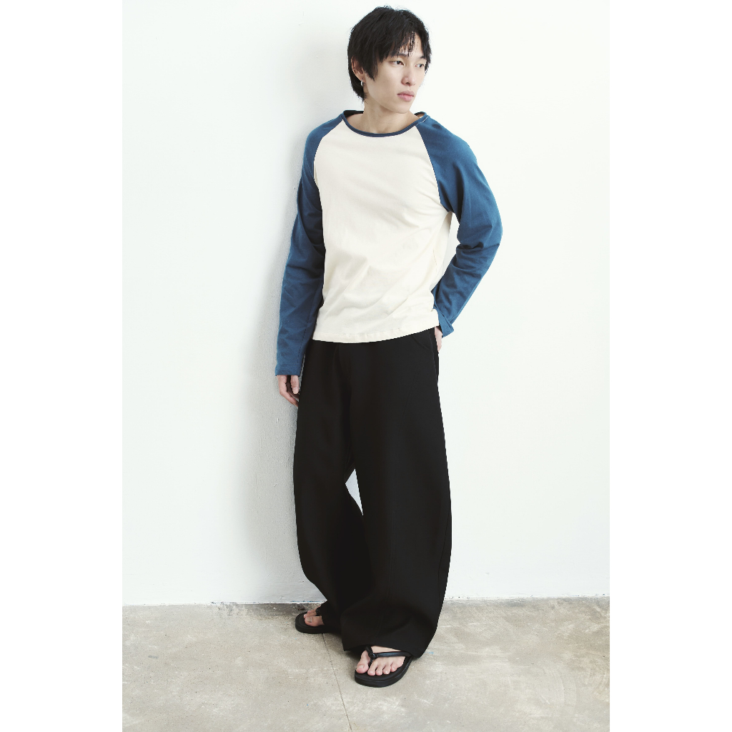 Áo thun Raglan - WOOD ELEMENT | BLEU RAGLAN xanh than phối kem, chất ...
