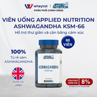 Ashwagandha KSM-66 300mg Applied Nutrition, sâm Ấn Độ hỗ trợ thư giãn ...