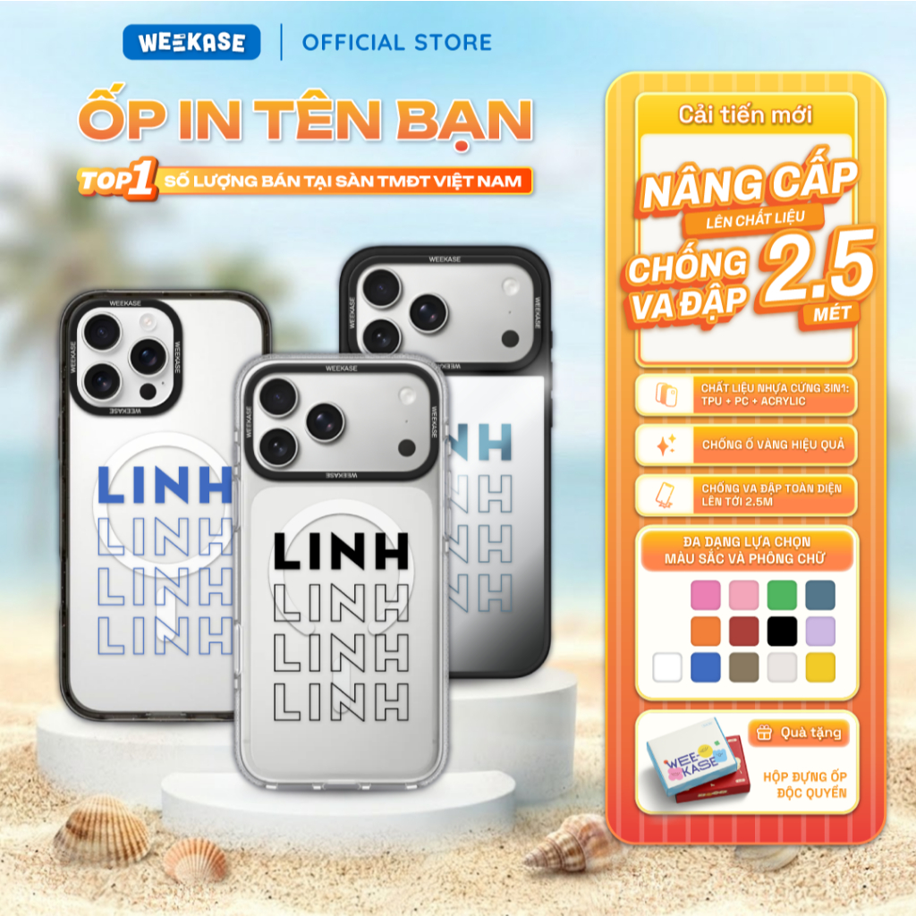 [IN TÊN BẠN] (04) Ốp Lưng Cứng iPhone Chống Sốc Chống Va Đập WEEKASE In ...