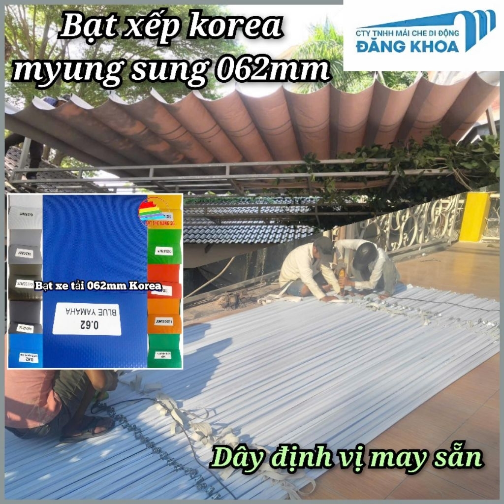 Bạt xếp/bạt kéo lượn sóng siêu bền, siêu dày 0.62mm - Bạt xe tải Myung ...