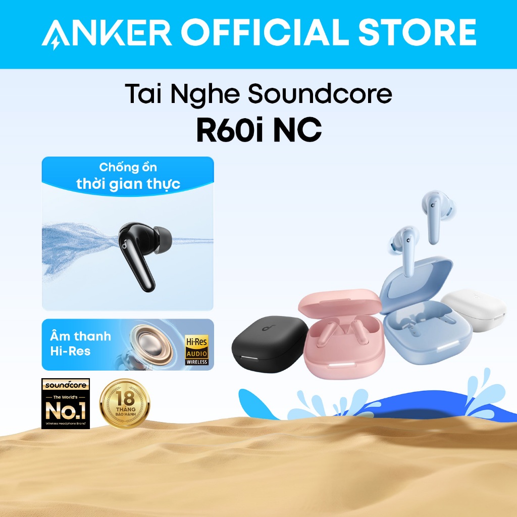 Tai nghe bluetooth soundcore R60i NC, chống ồn 52dB, âm thanh Hi-Res ...