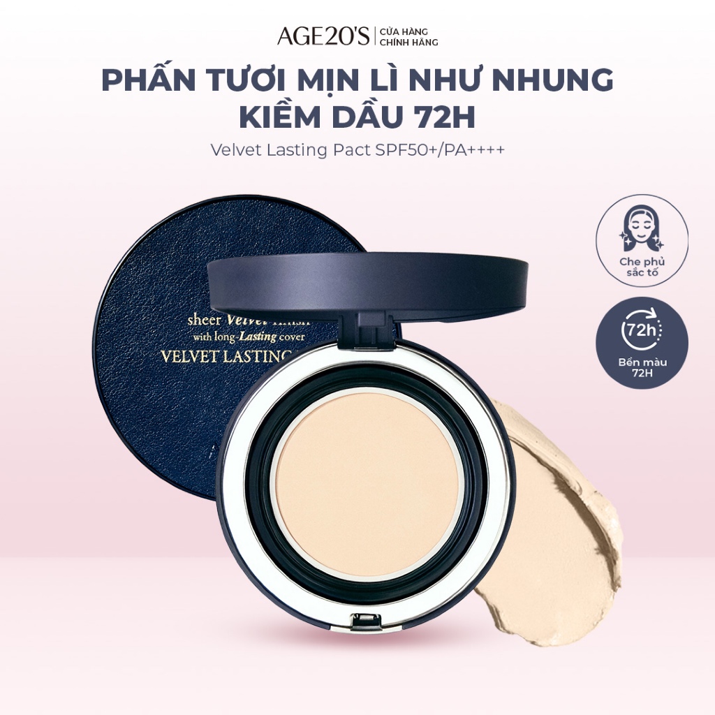 [CHÍNH HÃNG] Phấn Nước AGE20'S Velvet Lasting Pact SPF50+ PA++++ Mịn Lì ...