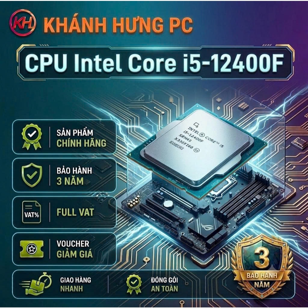 CPU Intel Core i5 12400F Tray FULL VAT Phục vụ làm việc Chơi Game ...