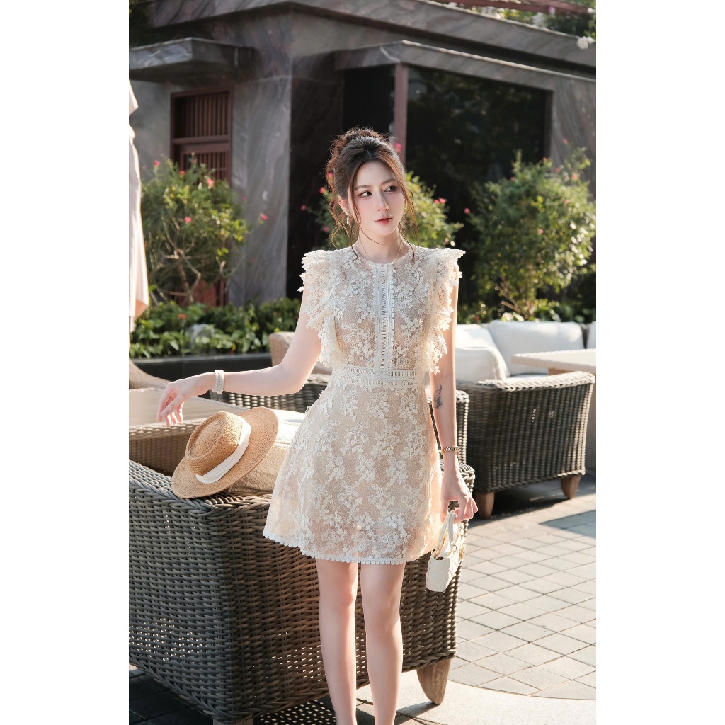 Đầm Ren Body Dự Tiệc Cao Cấp, Váy Nữ Khâu Design Cánh Tiên Tôn Eo Sang ...