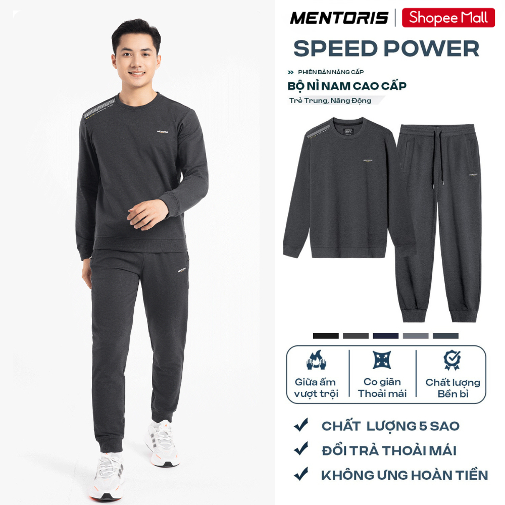 Bộ Quần Áo Nỉ Nam MENTORIS Vải Nỉ Cao Cấp, Không Bai Xù, Giữ Form Đẹp ...