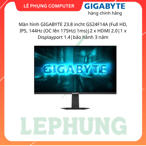 Màn hình GIGABYTE 23.8 incht GS24F14A (Full HD, IPS, 144Hz (OC lên ...