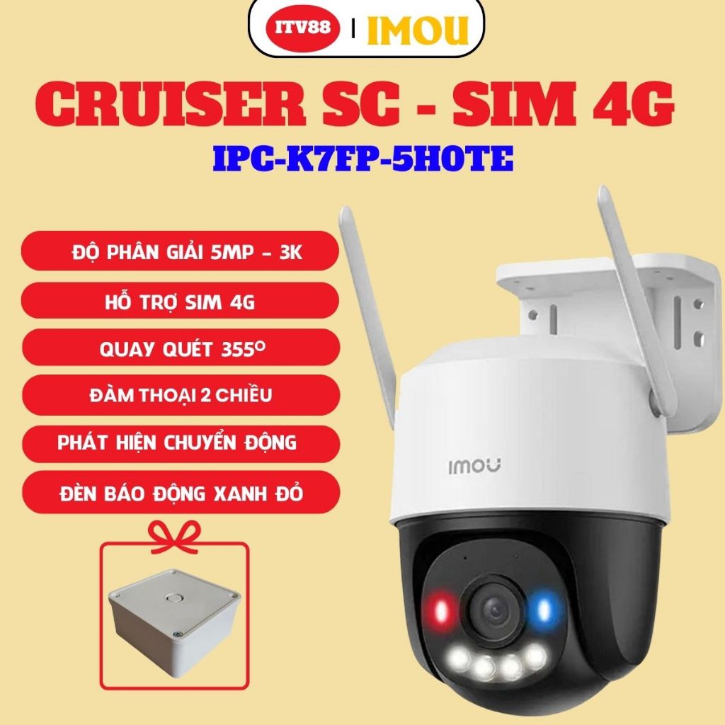 [HỖ TRỢ SIM 4G] CAMERA IMOU CRUISER SC - 5MP/3MP l DÙNG SIM 4G l CẢNH ...