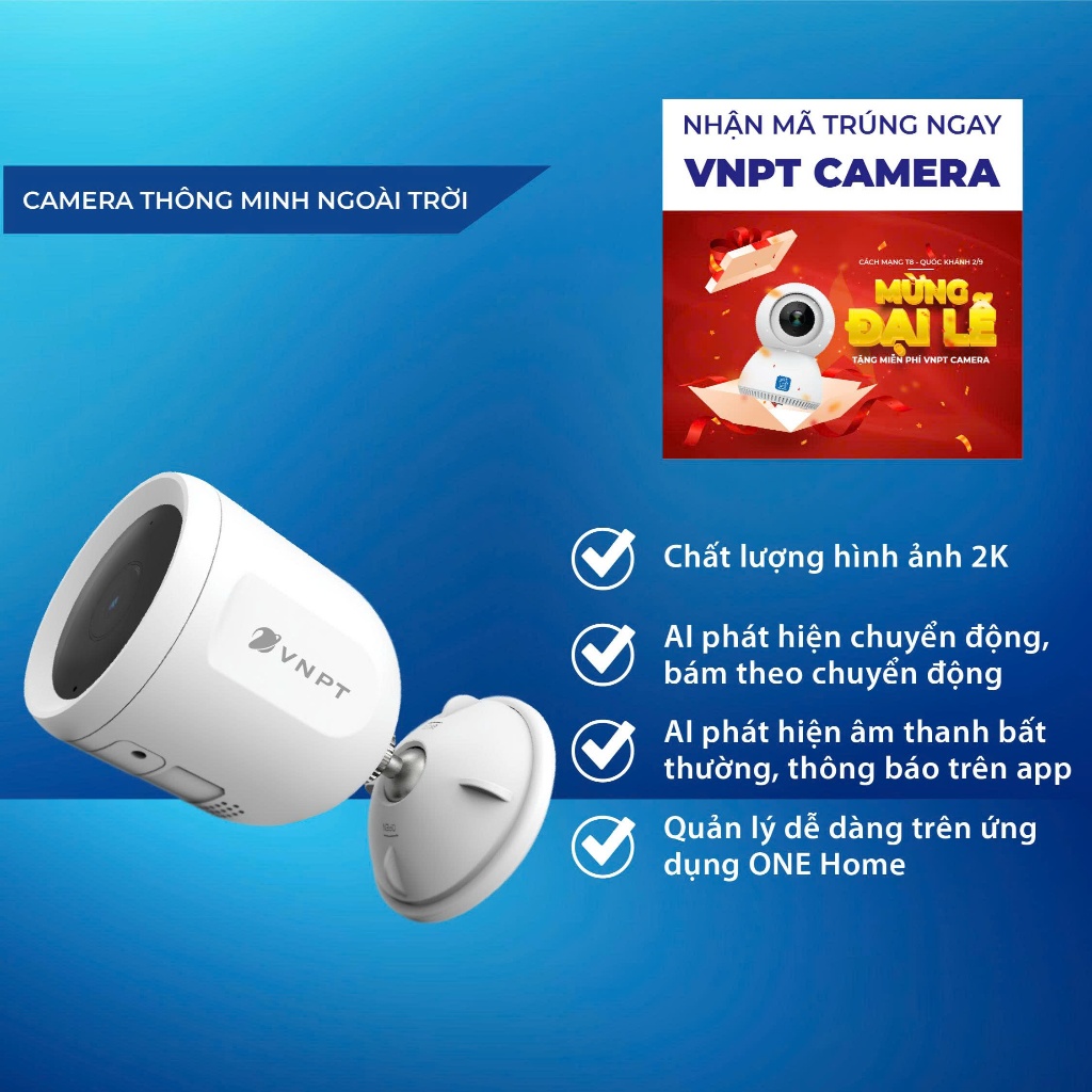 Camera thông minh chính hãng VNPT - VNPT SMART CAMERA ES311P, quan sát ...