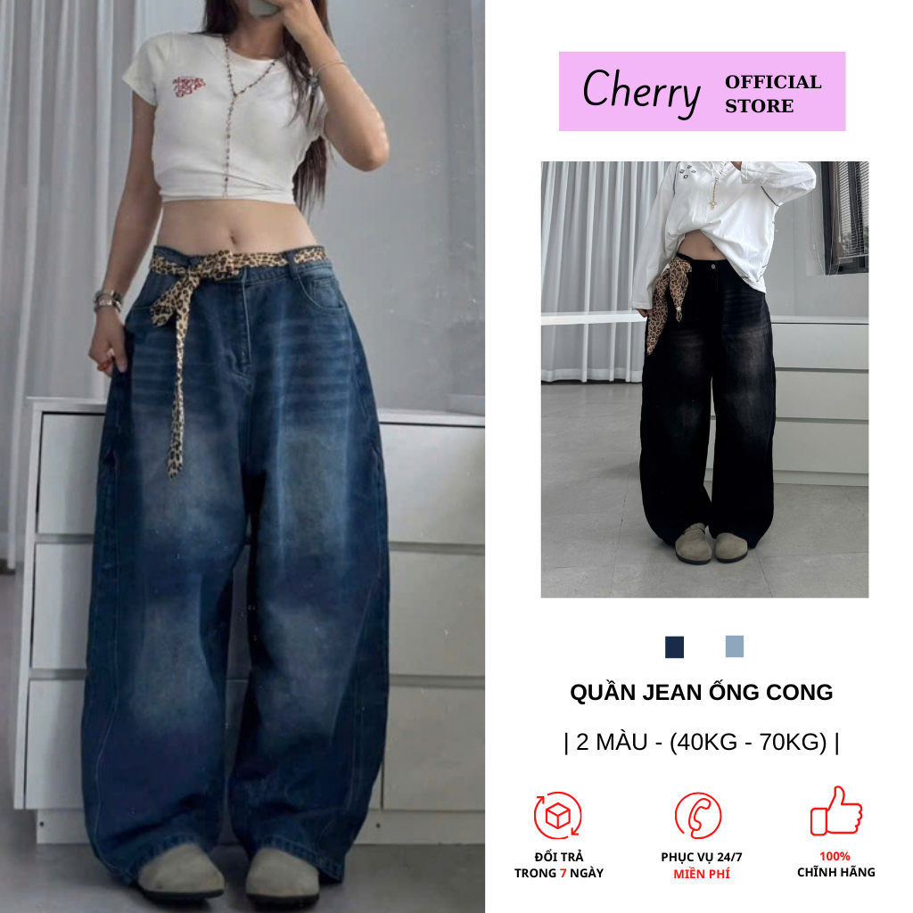 Quần Jeans ống cong form thụng cạp trễ Nam nữ Style Unisex StreetWear ...