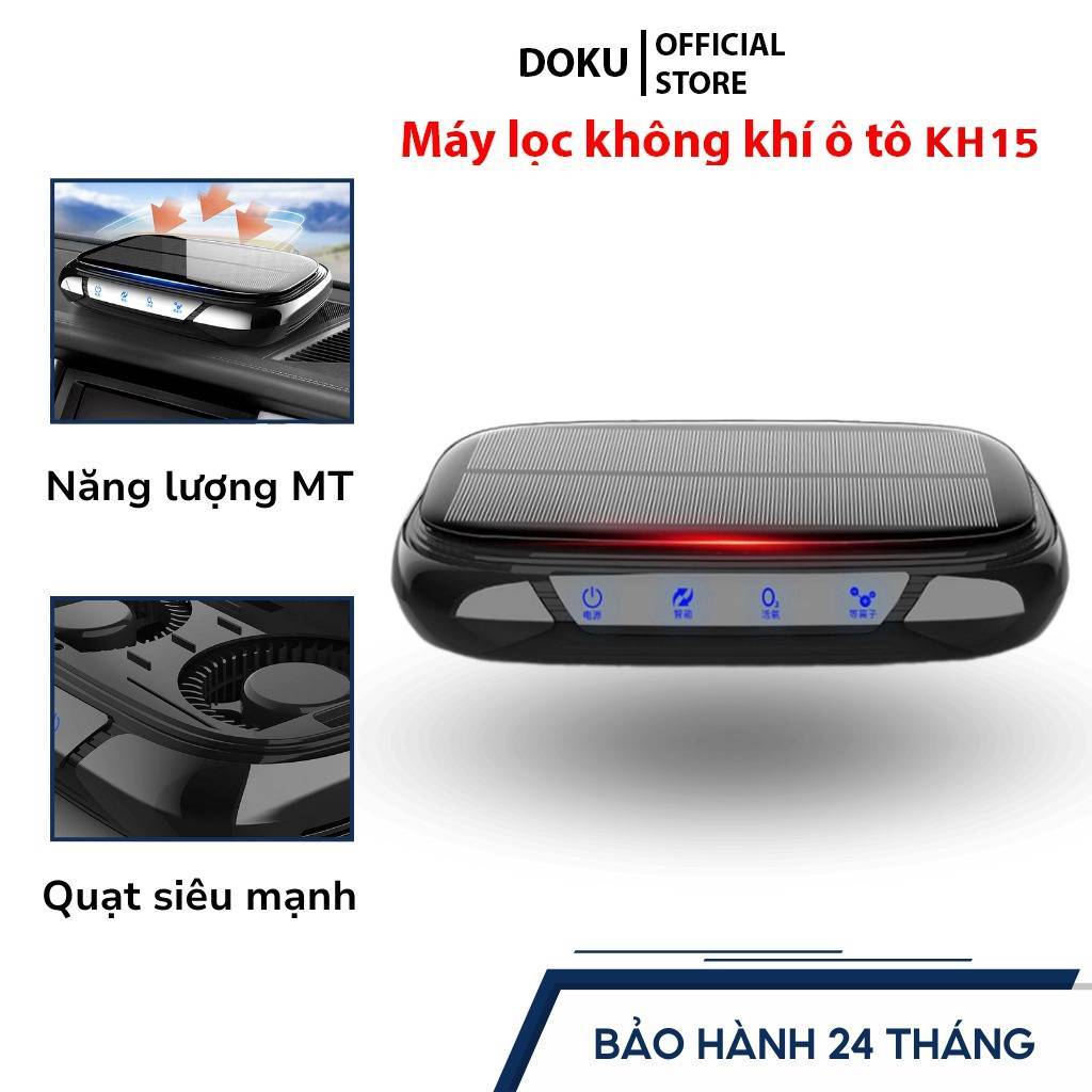 Máy lọc không khí ô tô ION âm Yantu KJ01 sạc năng lượng mặt trời thiết ...