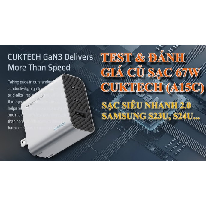 Củ sạc nhanh 3 cổng sạc GaN 67W Xiaomi ZMI Cuktech A15ZM (2C1A ...