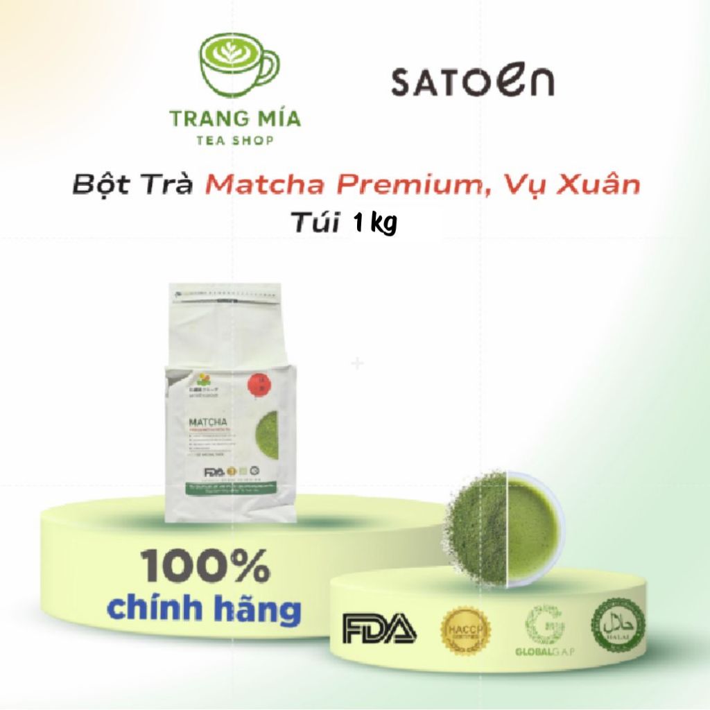 Satoen Matcha Premium (Xuân) - Chính hãng 100%- Size 1kg | Shopee Việt Nam