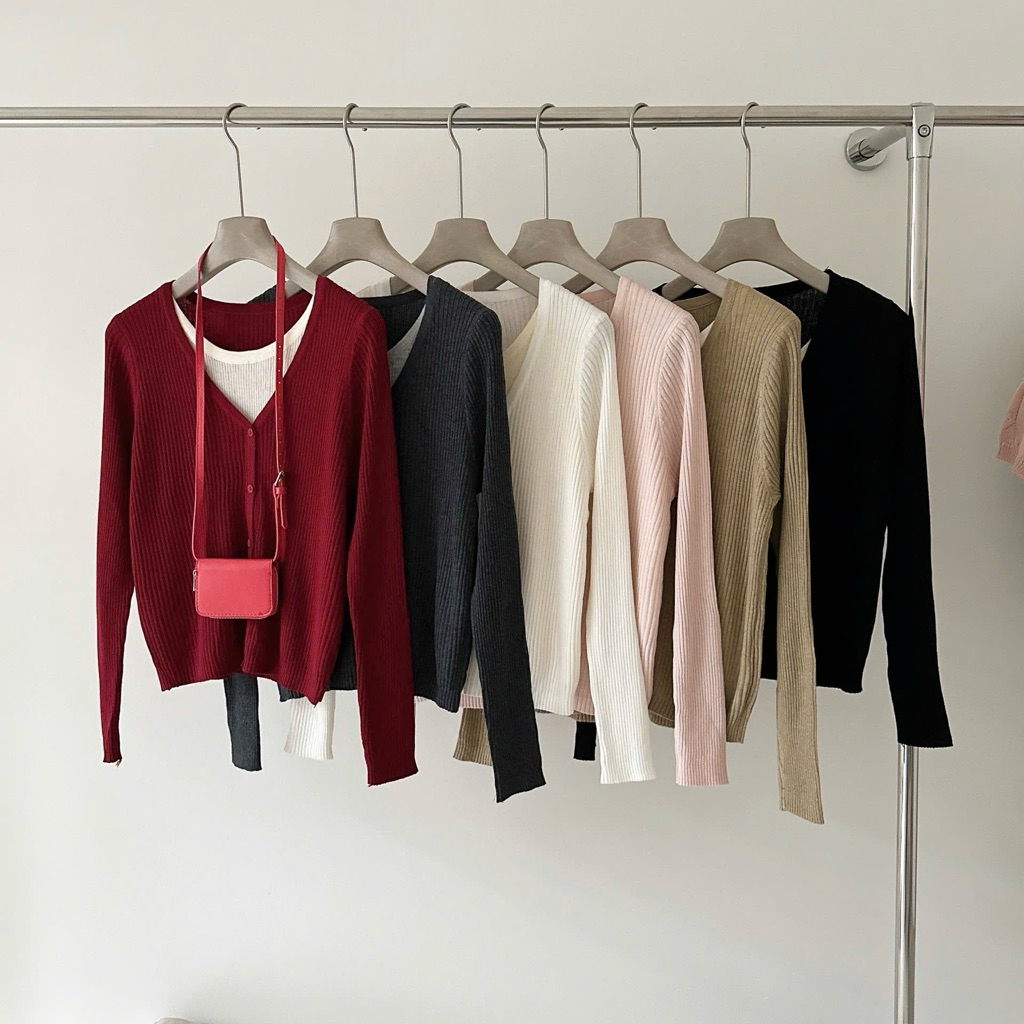 PETBYCHANG - Áo Len Cardigan Len Gân Hàn Quốc – 6 Màu Basic Dễ Mặc Hàng ...