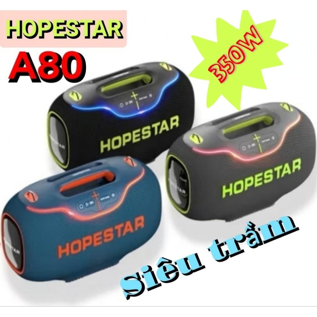 Loa Bluetooth HOPESTAR A80 350W Karaoke Phiên Bản Có Led ARGB kèm theo ...