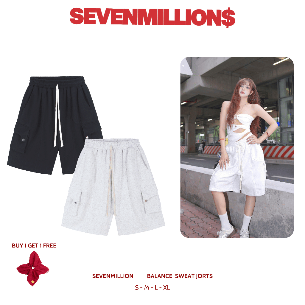 QUẦN SHORT BALANCE" SWEAT JORTS chất liệu 2 nỉ 2 da dày dặn có dây rút ...