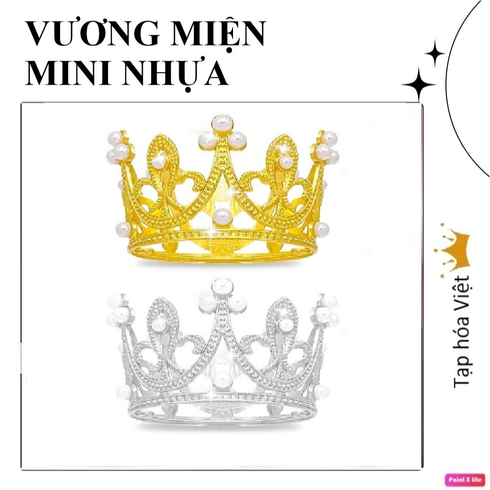 VƯƠNG MIỆN MINI trang trí bánh kem sinh nhật trang trí hoa | Shopee ...