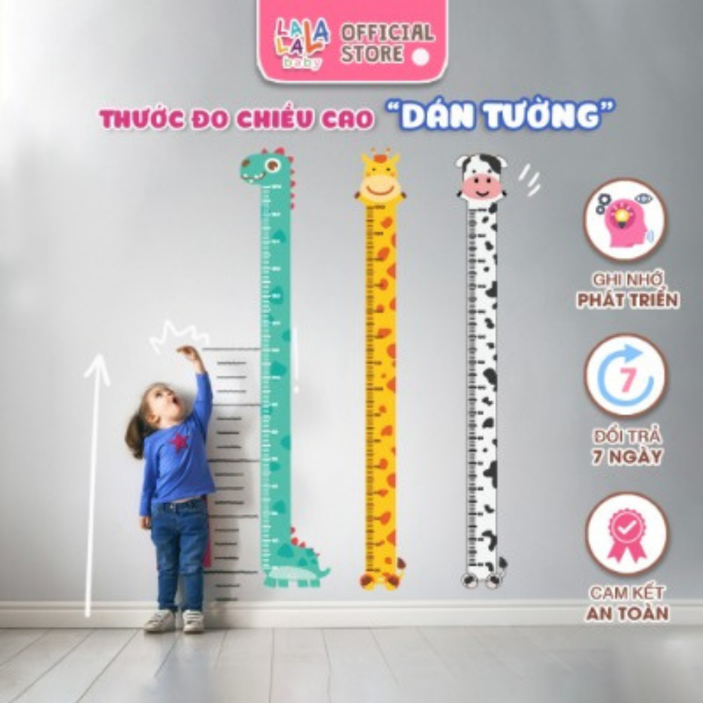 Thước Đo Chiều Cao Decal đo chiều cao dán tường cho bé Lalala baby hình ...