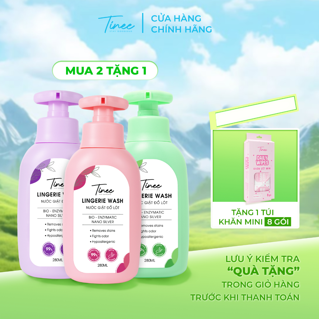 Nước Giặt Đồ Lót Chuyên Dụng Tinee 280ml - Bản Nano Bạc Hạn Chế Đồ Lót ...