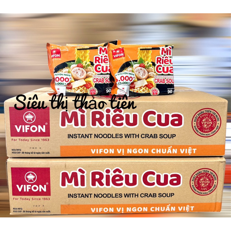 Thùng 24 Gói Mì riêu Cua vifon - 90g/gói | Shopee Việt Nam
