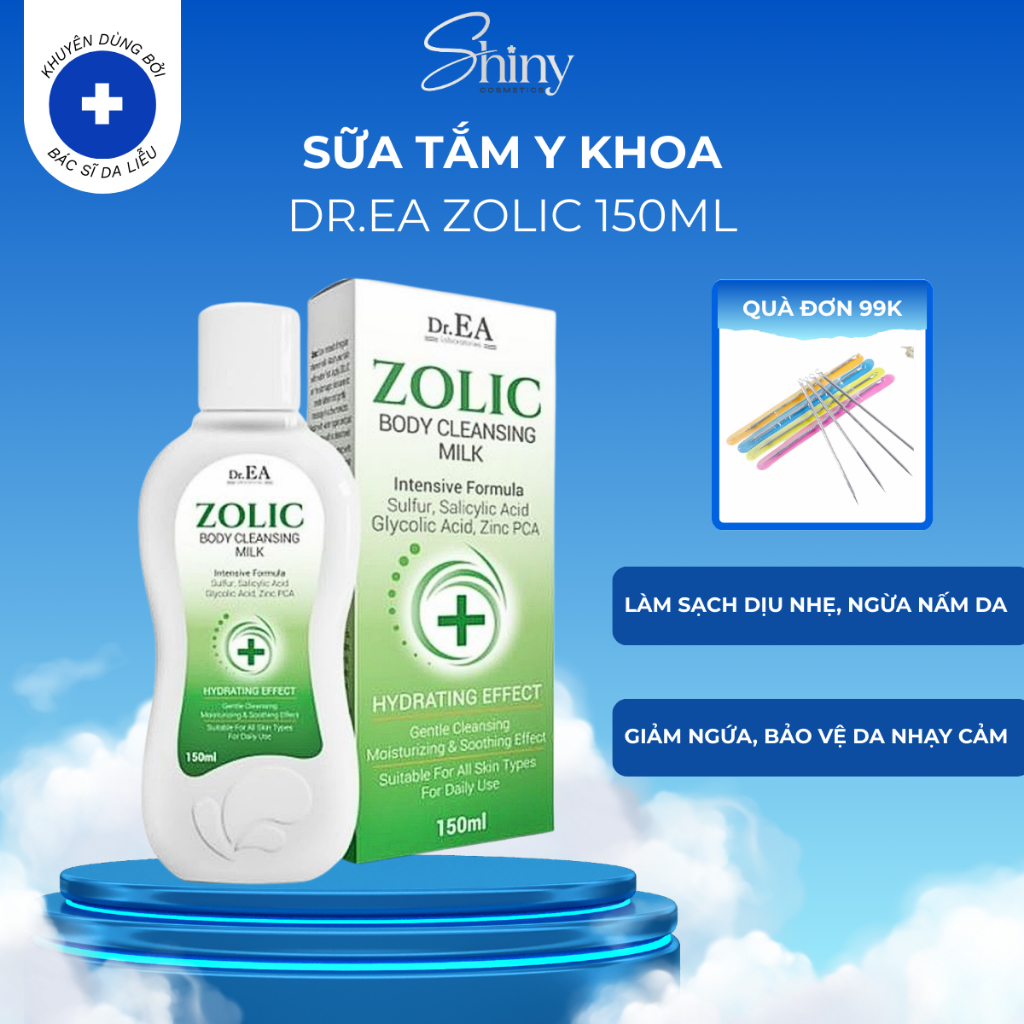 Sữa tắm y khoa Dr.ea Zolic Body cleansing milk cải thiện viêm da 150ml ...
