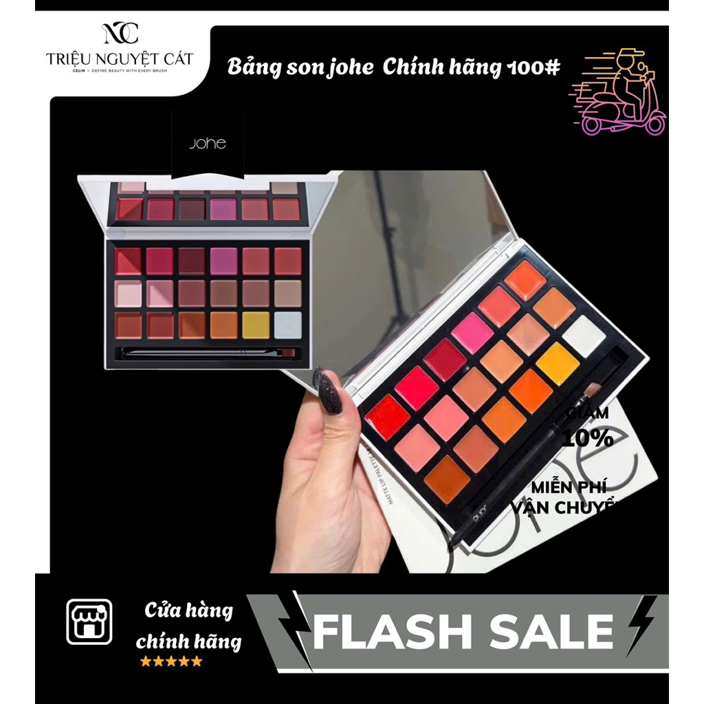 Bảng son Johe Matte Lip Ver2 18 ô cực kì ứng dụng với nhiều Makeup Look ...