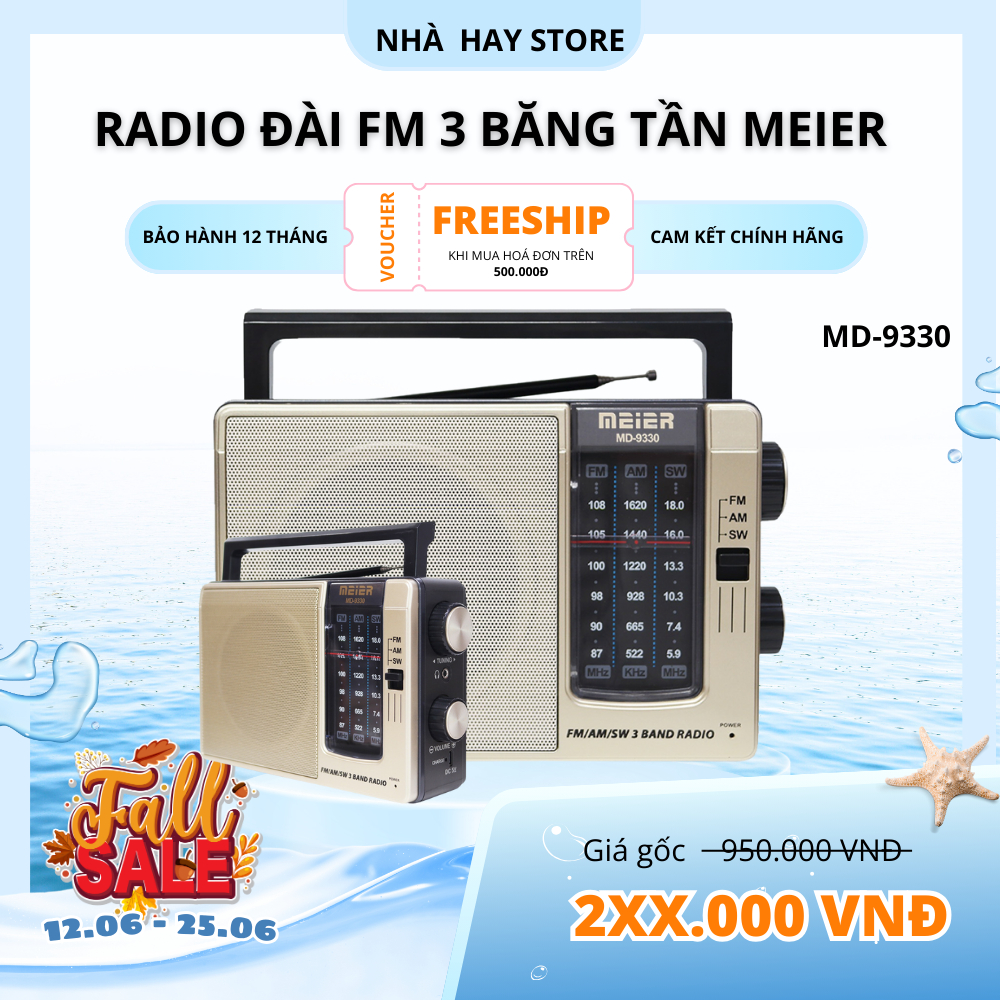 Đài Radio FM/AM/SW Meier MD-9330 – Thiết Kế Cổ Điển, Chất Lượng Cao ...