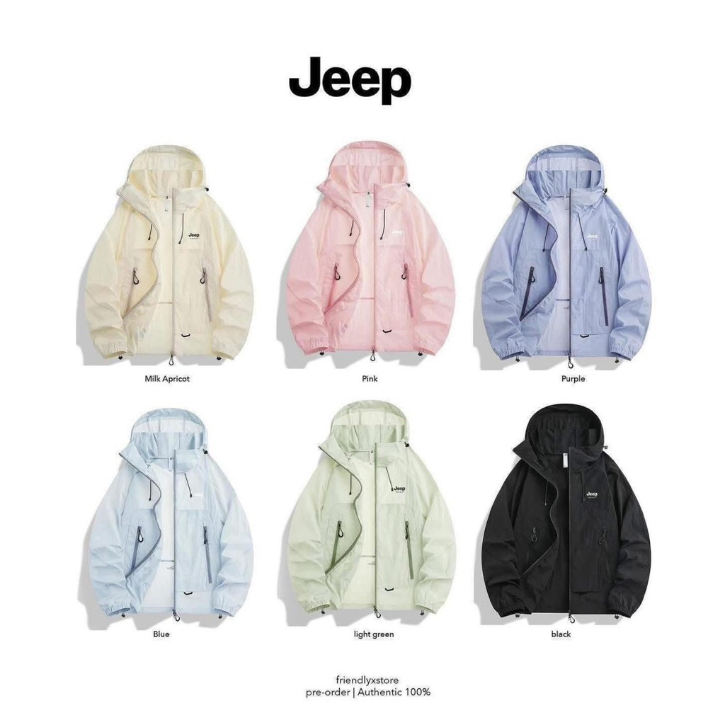 Áo khoác Jeep gió mỏng chống nắng UPF50 dáng dài - ORDER | Shopee Việt Nam