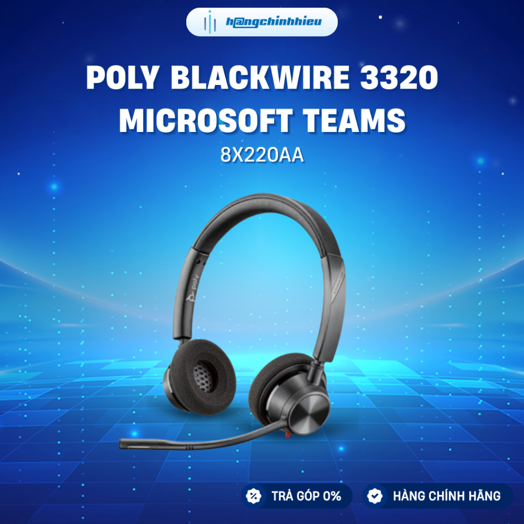 Tai nghe Poly Blackwire 3320 Stereo Microsoft Teams Certified USB-C ...