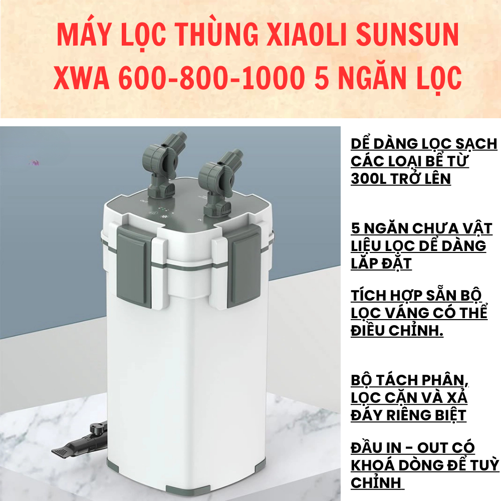 Máy lọc thùng XIAOLI SUNSUN XWA 600-800-1000 5 ngăn | Shopee Việt Nam