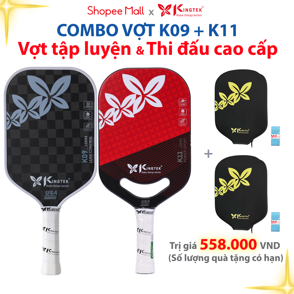[Combo Siêu Hời] 2 vợt pickleball Kingtek K09 - K11 | Shopee Việt Nam