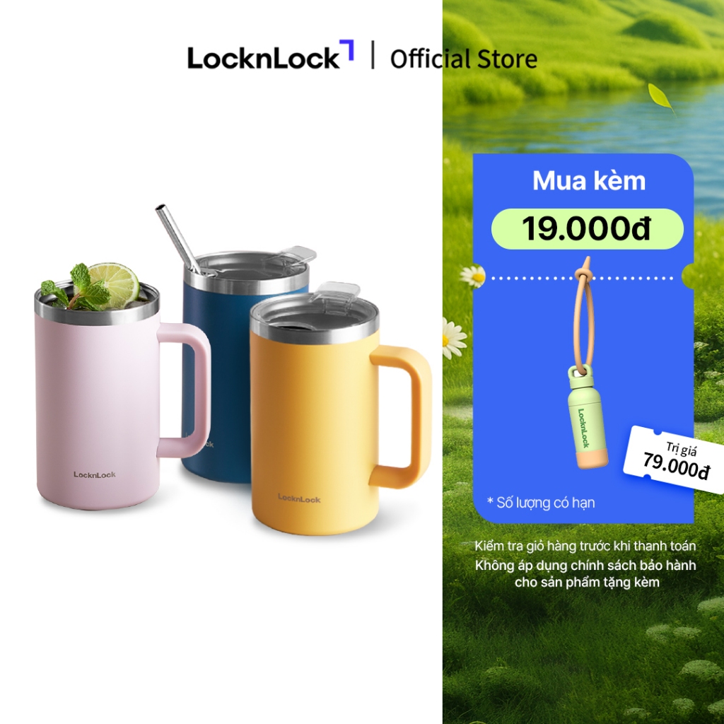 Cốc giữ nhiệt Lock&Lock Flat Table Mug 730ml LHC4320 - Màu xanh cổ vịt ...