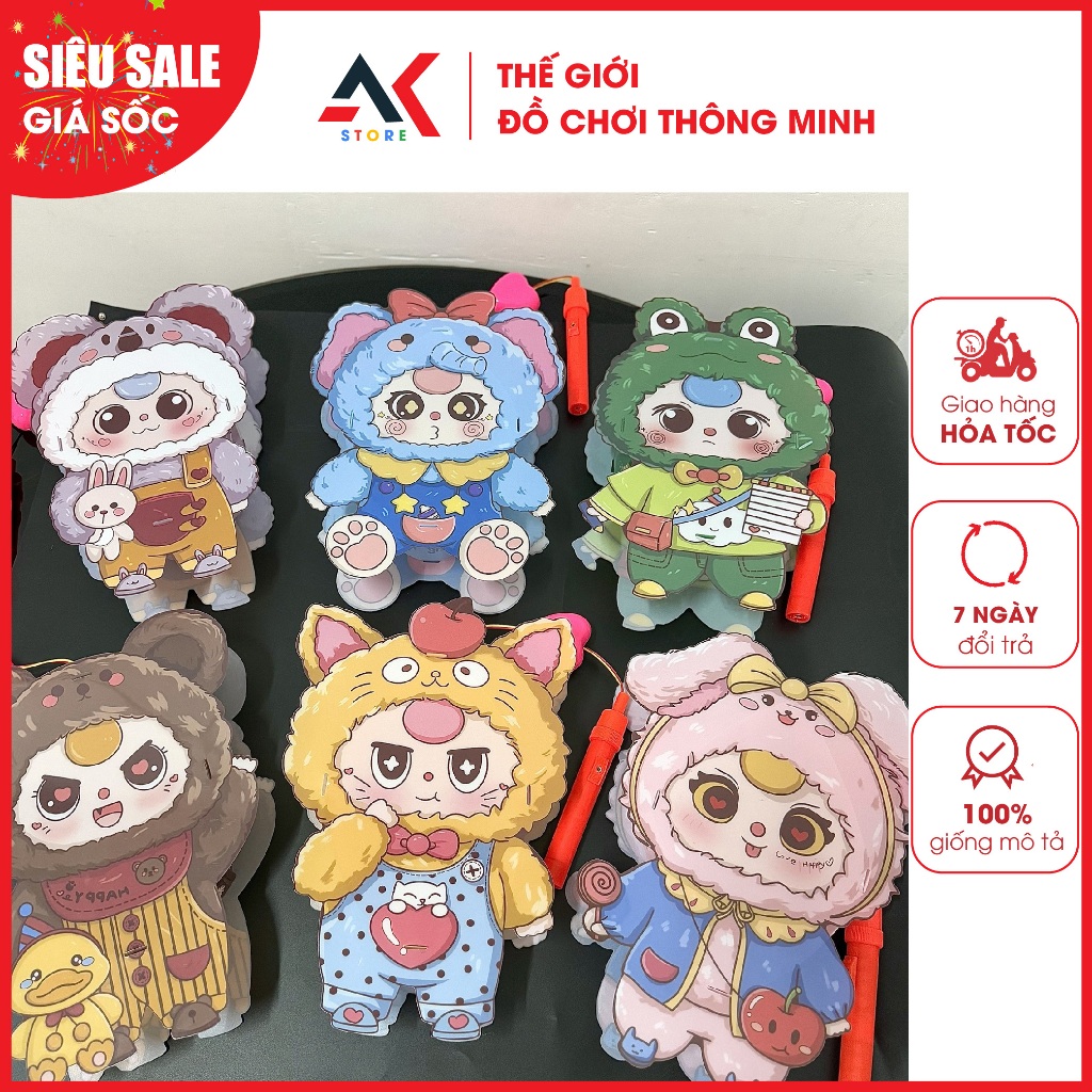 Đèn Lồng Trung Thu Baby Three Labubu Có Đèn Và Nhạc Vui Nhộn Cho Bé ...