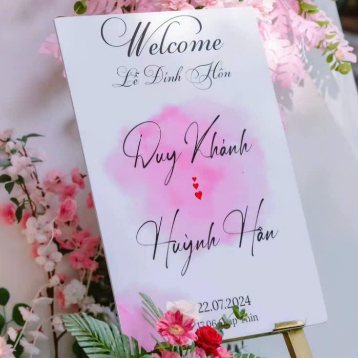 Bảng Welcome Loang Màu - BẢNG TÊN ĐÁM CƯỚI, SINH NHẬT, LỄ TIỆC + Trang ...