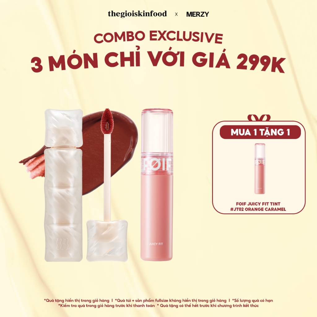 Combo 2 sản phẩm Merzy Puffer Mellow Tint + FOIF Juicy Fit Tint ...
